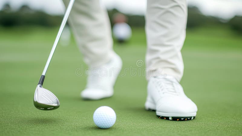 Golf Ball in Motion on Lush Green Course during Sunny Day, Action ...