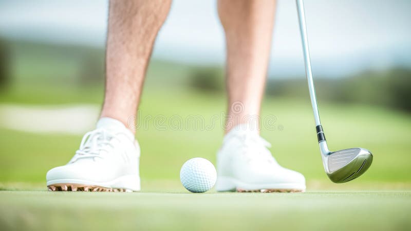 Golf Ball in Motion on Lush Green Course during Sunny Day, Action ...