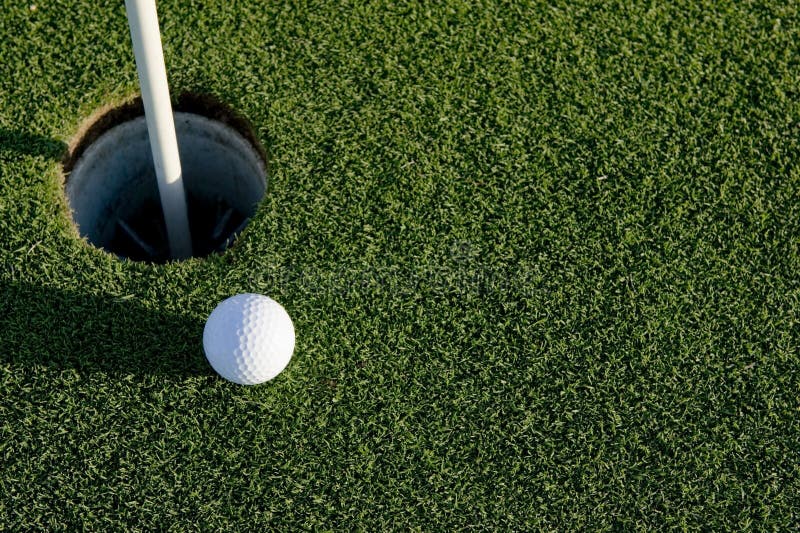 Golf Ball Near Hole stock photo. Image of sports, putting - 7648728
