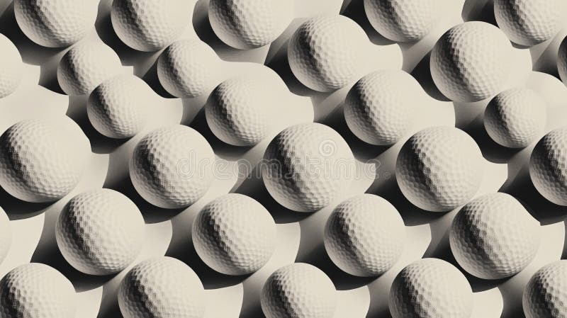 Golf Ball Pattern White Sport Balls Texture Background Stock ...