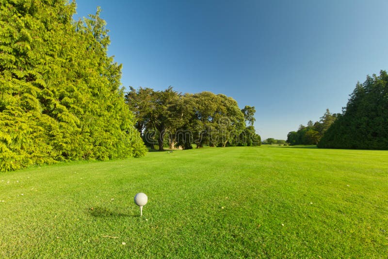 Golf Ball on the Perfect Course Stock Photo - Image of ball, individual ...