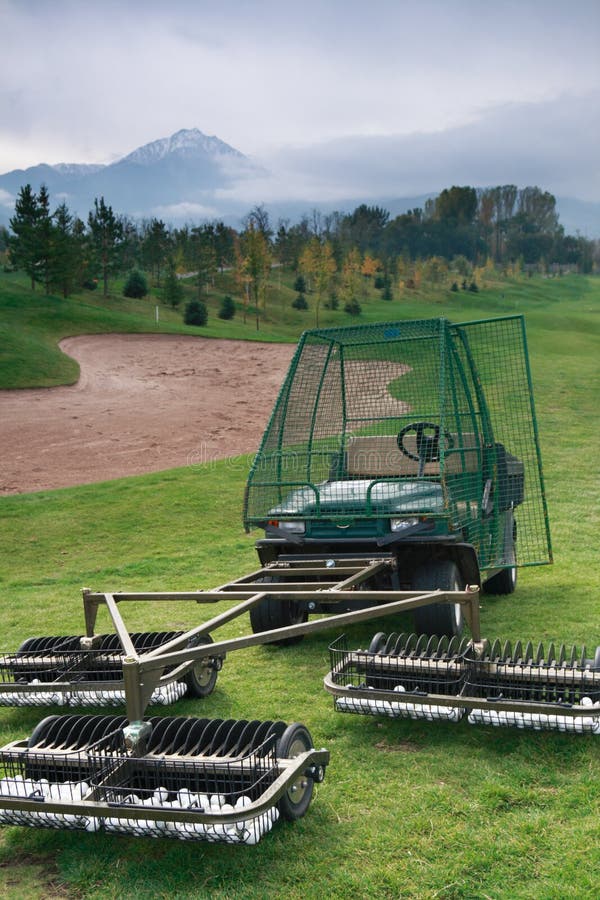 Golf Ball Picker and Collector Stock Photo - Image of leisure, hobby ...