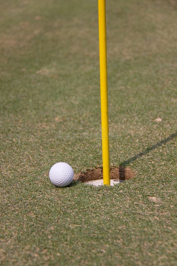 Golf Ball and Pin stock image. Image of holes, lines - 13679265