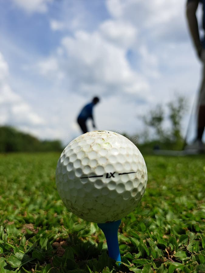 The Golf Ball and the Player Stock Image - Image of circle, blue: 265281291