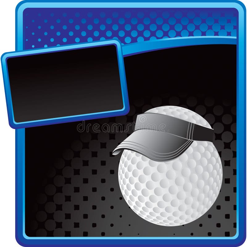 Golf Ball Player on Blue and Black Halftone Banner Stock Vector ...
