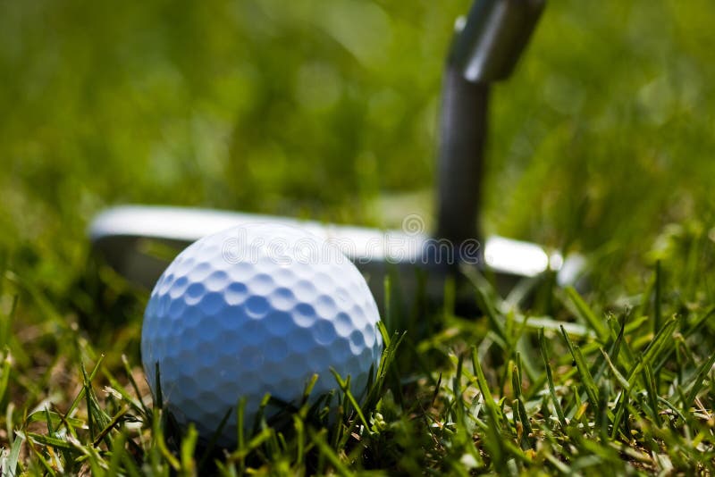 Golf Ball and Putter 2 stock image. Image of ball, putter - 5157559