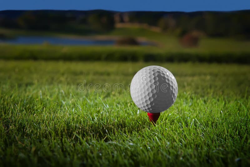 Flying Golf Ball stock photo. Image of moving, clouds - 2133028