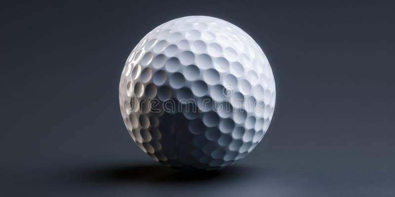 The Golf Ball Resting on a Dark Surface Showcasing Its Detailed Texture ...