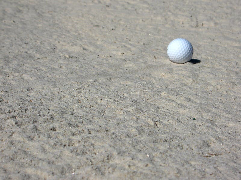 Golf Ball In Sand Bunker stock image. Image of industry - 523123