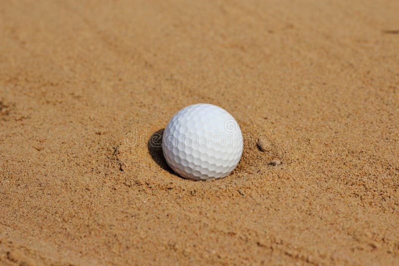 Golf Ball In Sand Bunker stock image. Image of give, golf - 523123