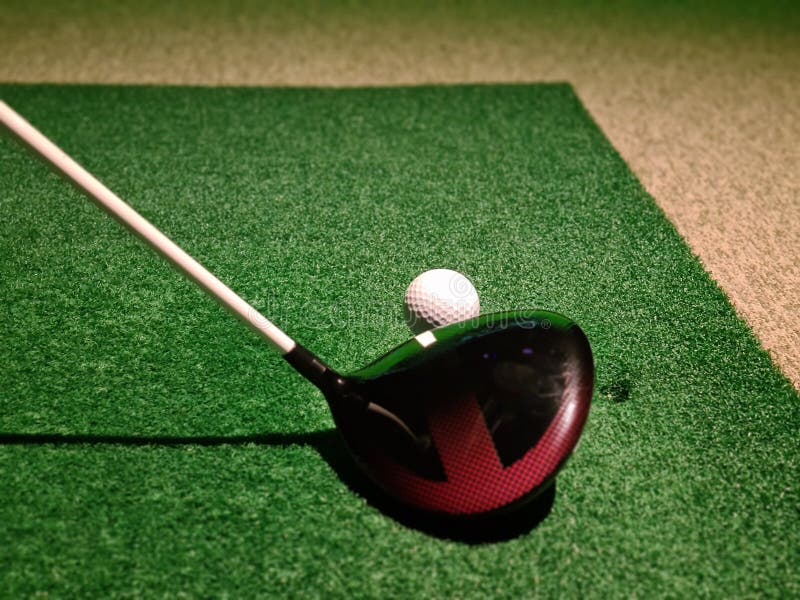 Golf Ball Screen. Golf Indoor and Putter Golf Ball Stock Photo - Image ...