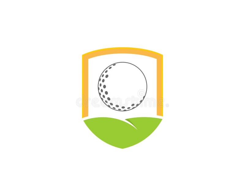 Golf Ball in the Shield Protection Stock Illustration - Illustration of ...