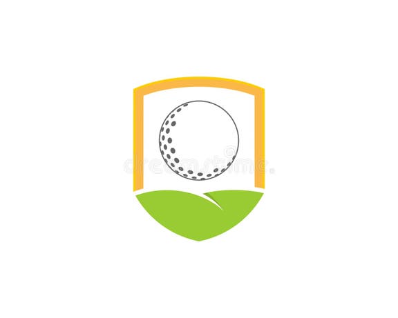 Golf Ball in the Shield Protection Stock Illustration - Illustration of ...