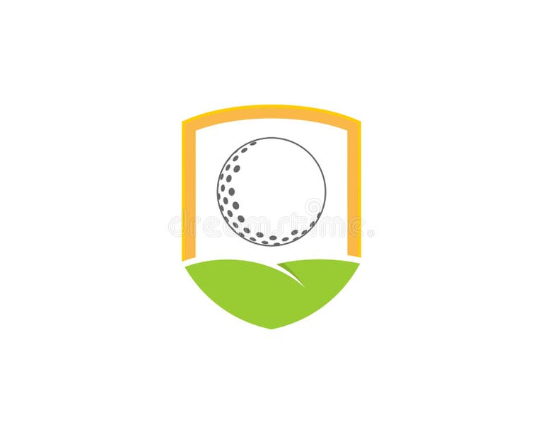 Golf Ball in the Shield Protection Stock Illustration - Illustration of ...