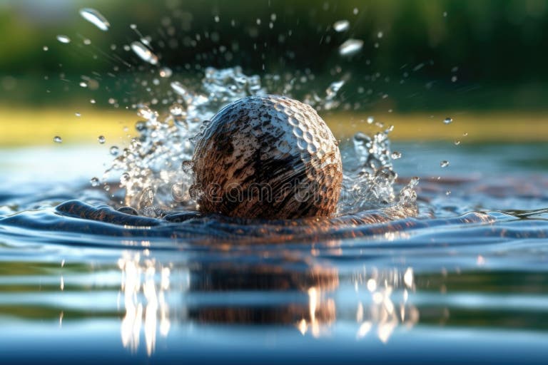 Golf Ball Sinking into the Hole with Motion Blur Stock Image - Image of ...