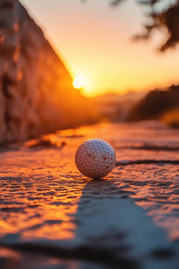 Golf Ball Sitting Ground Sunset Stock Photos - Free & Royalty-Free ...