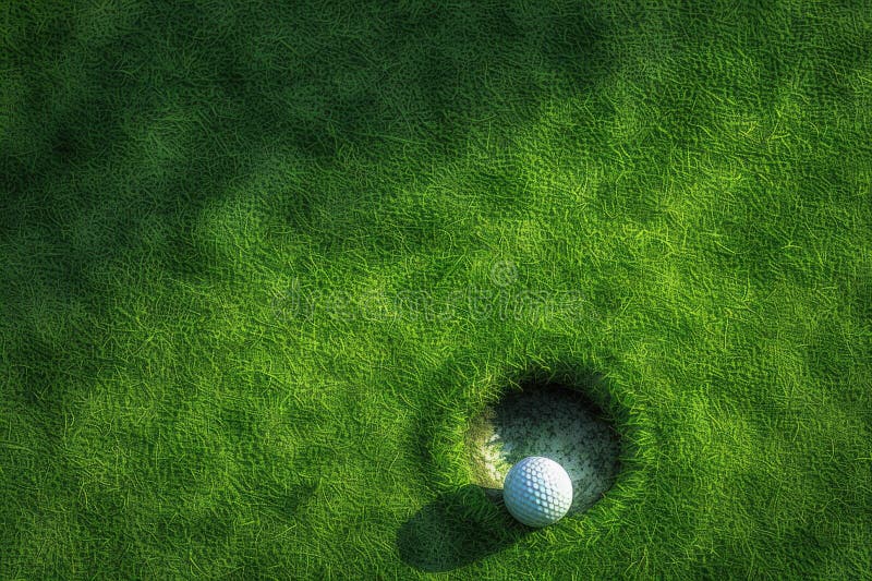 A Golf Ball is Sitting in a Hole in the Grass, Ready for Play Stock Image - Image of putt, swing ...