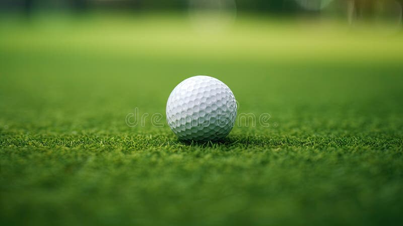 A Golf Ball Sitting on the Smooth, Short-cropped Grass of a Putting ...