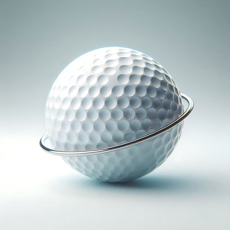 A Golf Ball is Sitting on a White Background Stock Illustration ...