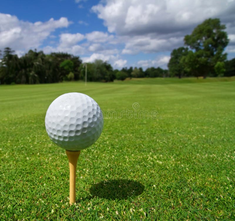 Golf ball on the tee stock image. Image of game, individual - 16248557