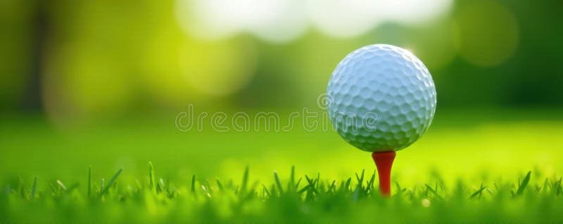 Golf Ball on Tee, Green Grass, Birthday Message, Eagle, Summer Stock ...