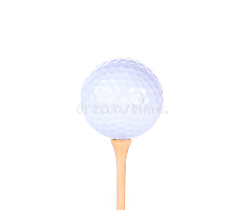 Golf Ball with Tee Isolated on White Background with. Stock Photo ...