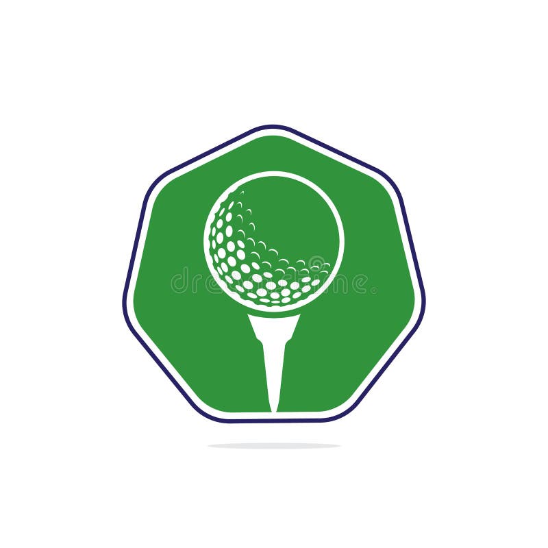 Golf Ball On Tee Logo Stock Vector Illustration Of Golfball 197081862