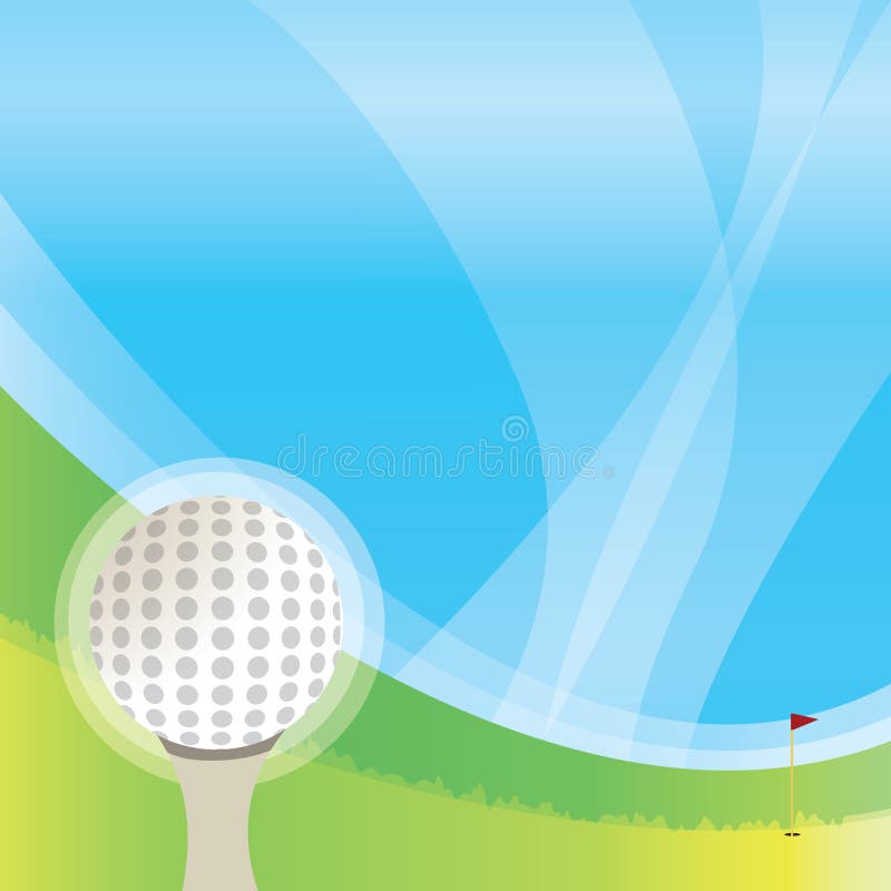 Golf Ball on Tee Over Abstract Background. Vector Illustration ...