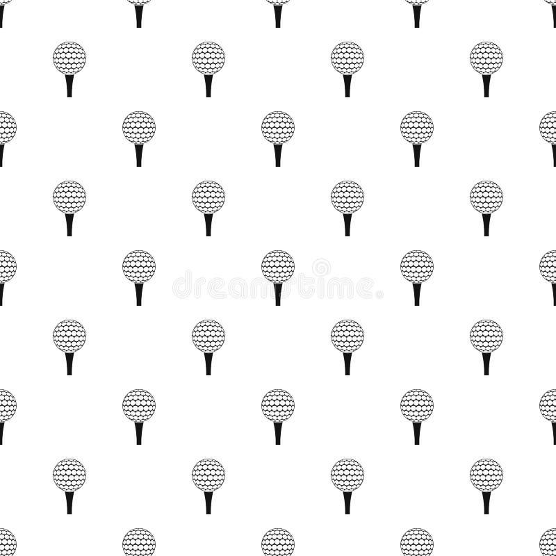 Golf Ball on a Tee Pattern Vector Stock Vector - Illustration of circle ...