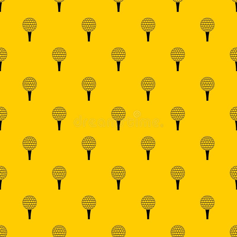 Golf Ball on a Tee Pattern Vector Stock Vector - Illustration of ...