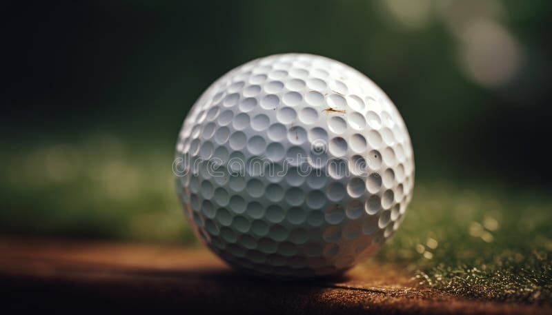 Golf Ball on Tee, Ready for Swing Generated by AI Stock Illustration ...
