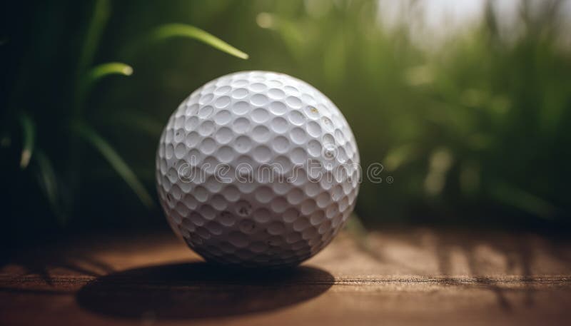 Golf Ball on Tee, Ready for Swing Generated by AI Stock Illustration ...