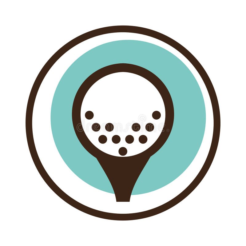 Golf Ball on a Tee. Vector Illustration Decorative Design Stock Vector ...