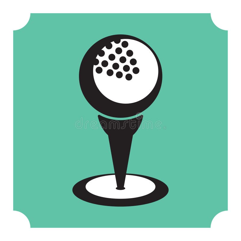 Golf Ball on Tee. Vector Illustration Decorative Design Stock Vector ...