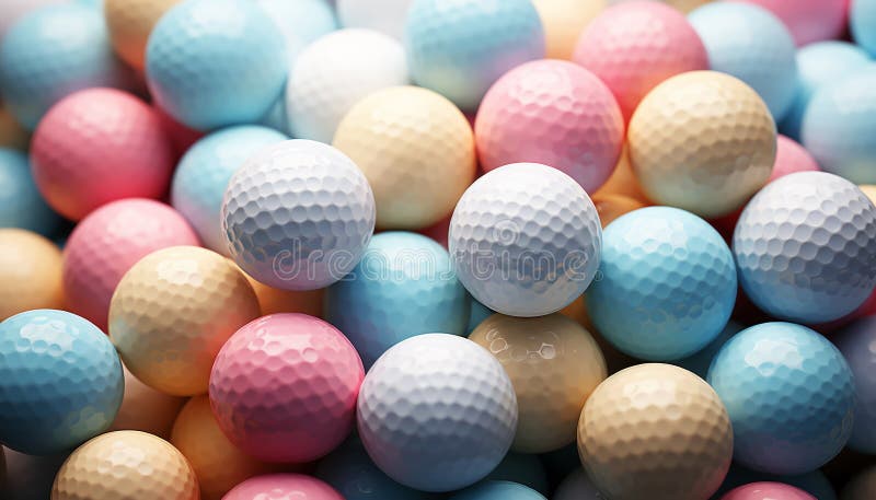 Golf Ball on Tee, Vibrant Colors, Success on Green Generated by AI ...