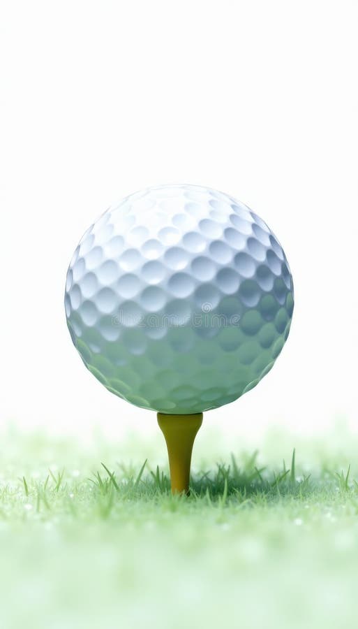 Golf Ball with Trajectory Lines, Isolated on White, Force, Impact ...