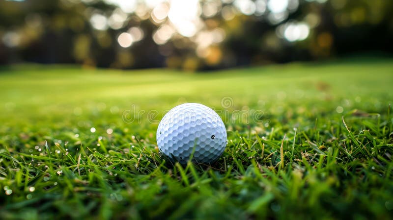 Golf Ball View from Low Angle and Copy Space, AI Generated Stock ...