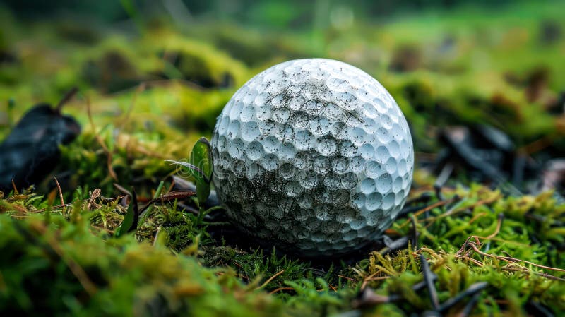 Golf Ball View from Low Angle and Copy Space, AI Generated Stock ...