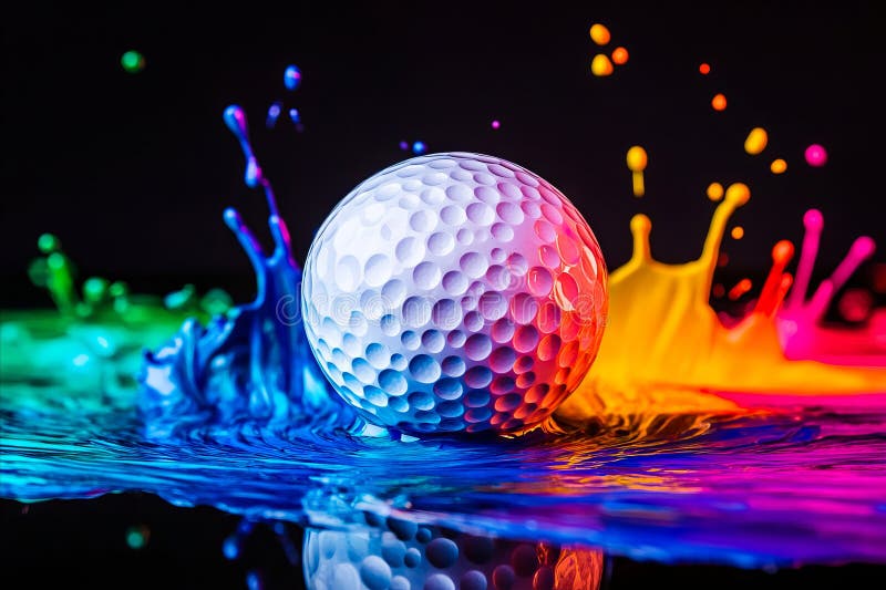 Colorful Golf Ball Dynamic Paint Splashes Stock Photos - Free & Royalty ...