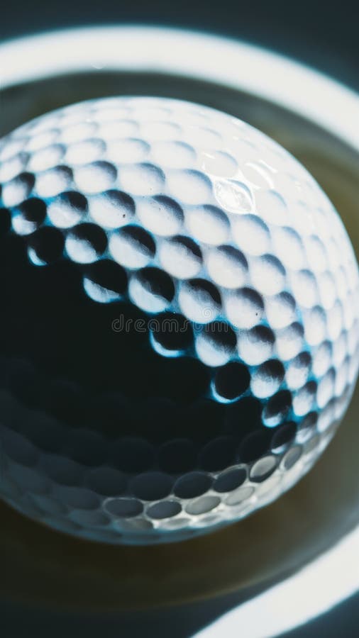 A Golf Ball on a White Background with Some Water in the Bowl, AI Stock ...