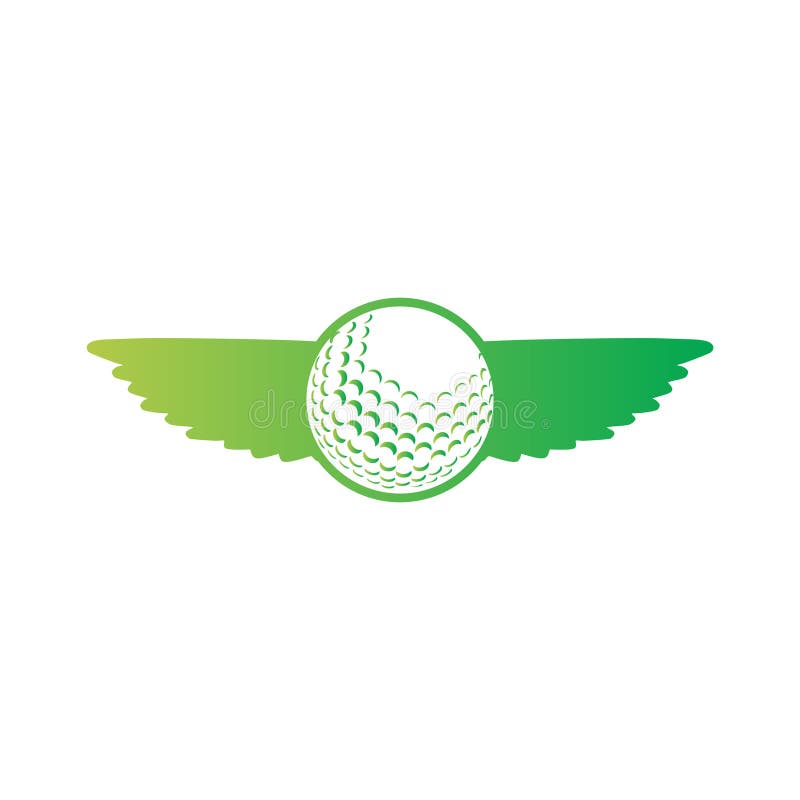 Golf Ball with Wings Vector Illustration Stock Vector - Illustration of ...
