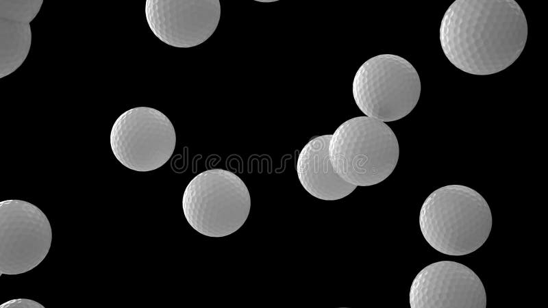 Realistic 3D Golf Ball Transitions Animation. Alpha Channel. Drag and ...