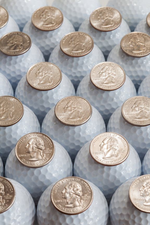 Golf balls and coins stock image. Image of sports, stilllife - 29026977