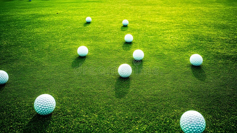Golf Balls on Green Putting Green Grass Royalty Free Image Stock ...