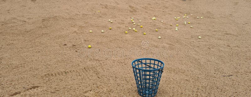 Golf Balls in Practice Sand Bunker Closeup Stock Photo - Image of hobby ...