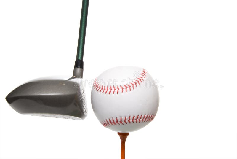 Baseball on golf tee stock photo. Image of golf, colour - 2052154