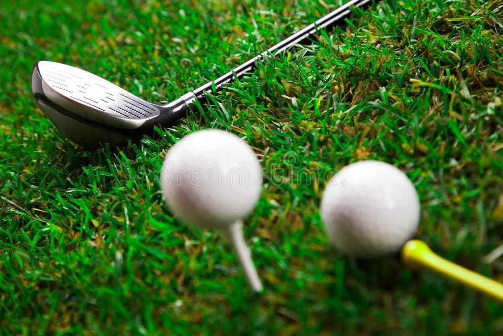 Golf bat and balls stock image. Image of hole, clouds - 27556651