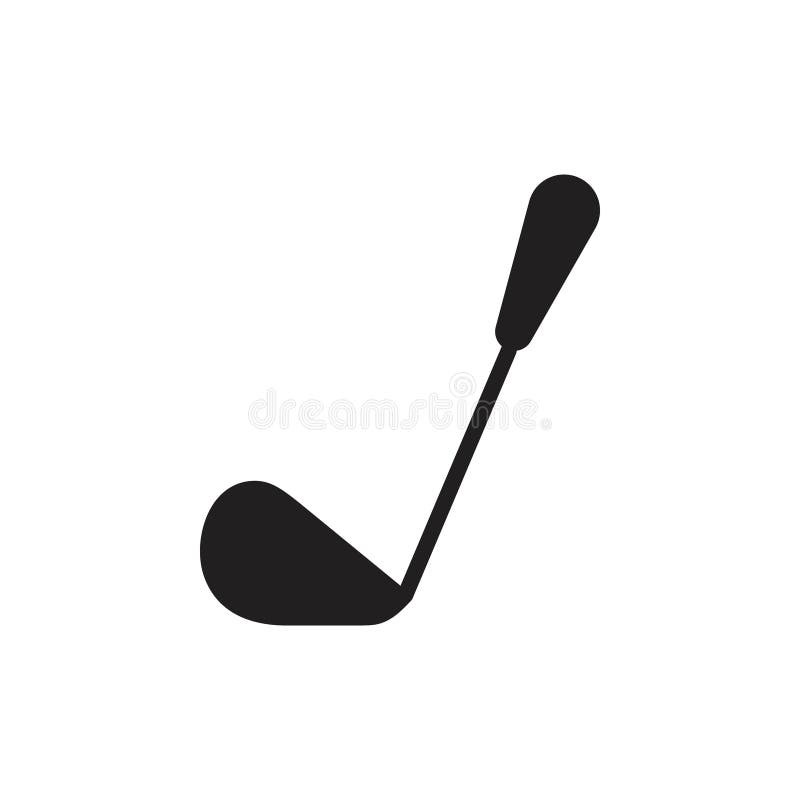 Golf Bat Icon Flat Line Illustration Stock Illustration - Illustration ...