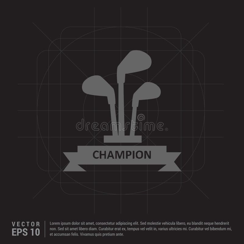 Golf Bat Icon stock vector. Illustration of hobby, field - 132393166