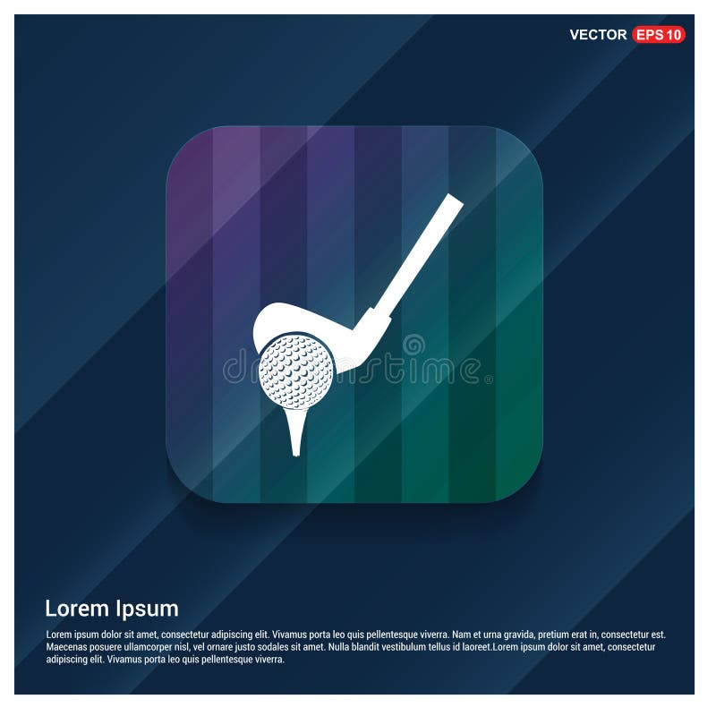 Golf Bat Icon stock vector. Illustration of golf, green - 132399696